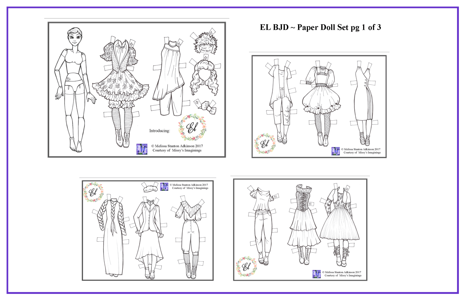 Ready To Print – Paper Doll Sets – missy's imaginings