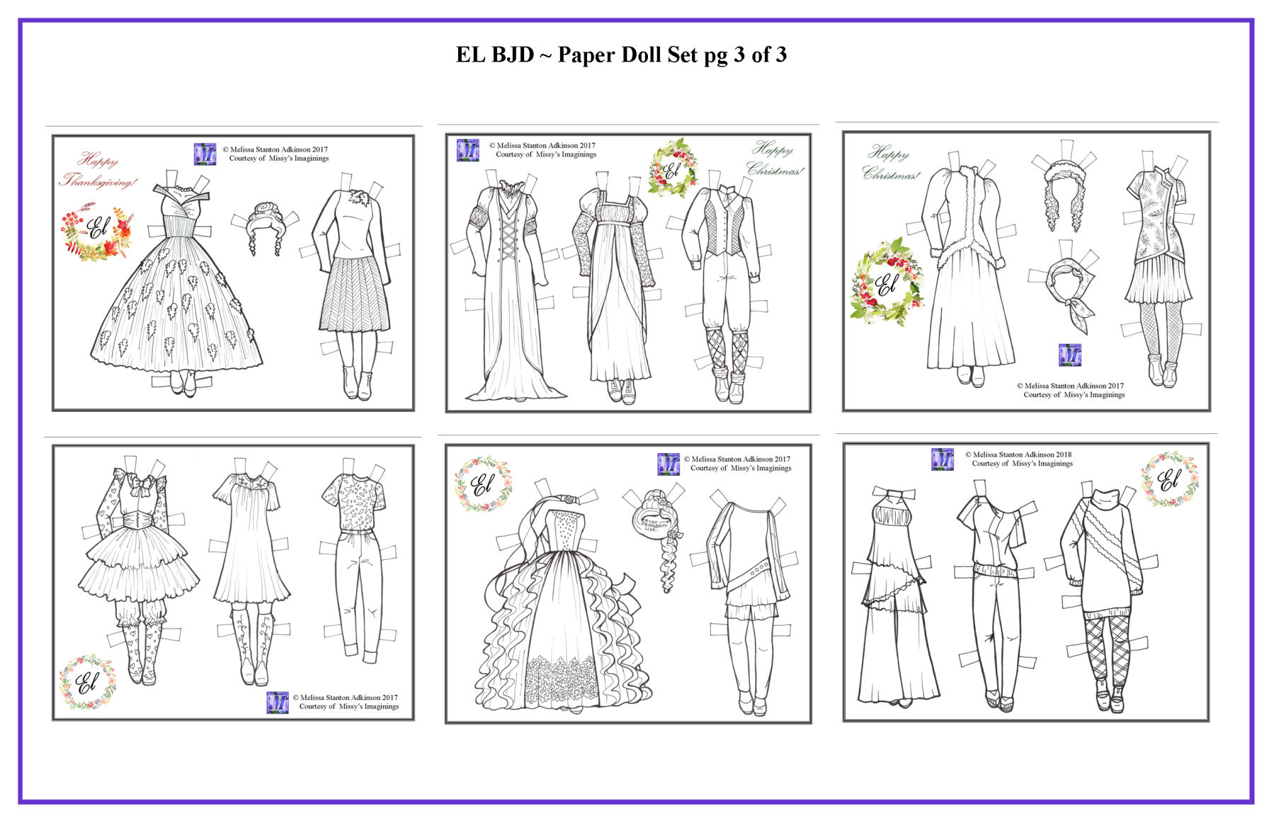 Ready To Print – Paper Doll Sets – missy's imaginings