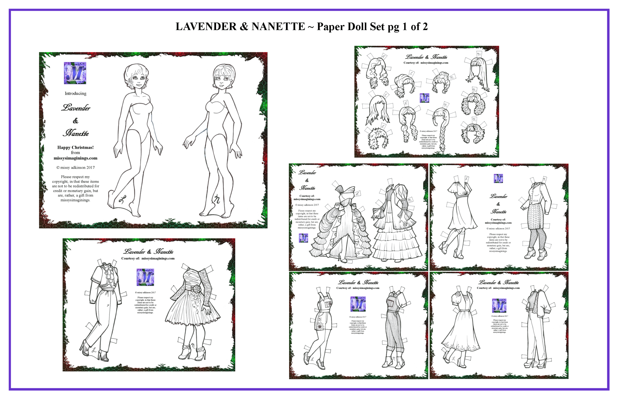 Ready To Print – Paper Doll Sets – missy's imaginings