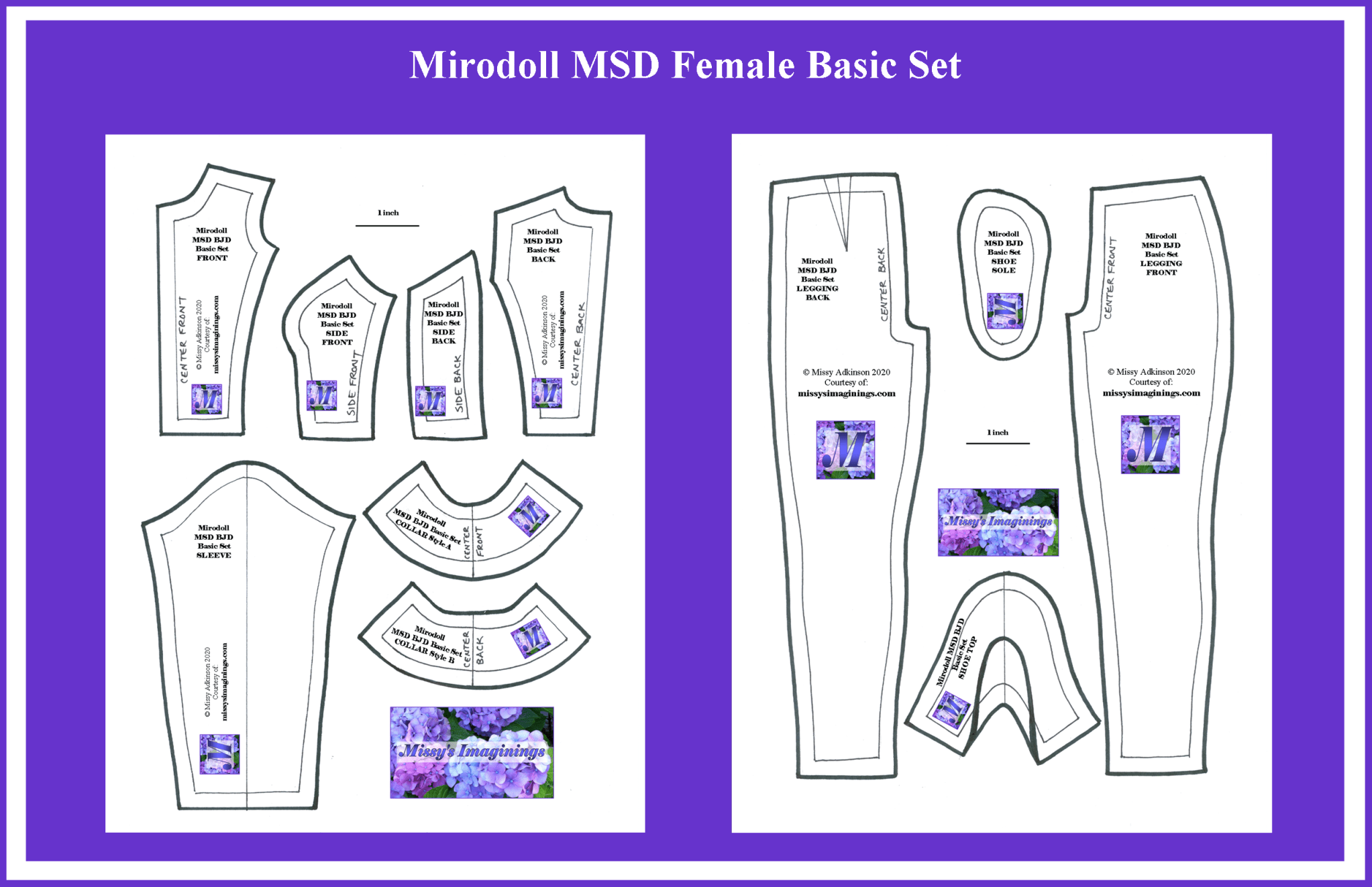 Ready To Print – (1/4) MSD Doll Patterns – missy's imaginings