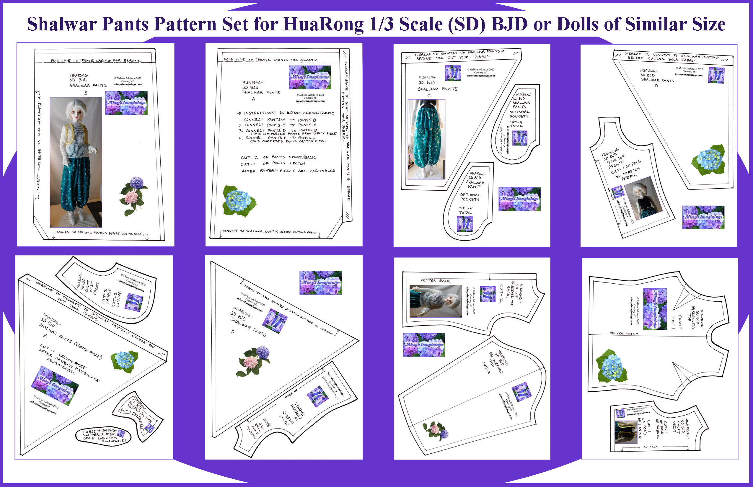 The BJD Shalwar Pants Pattern Set – missy's imaginings