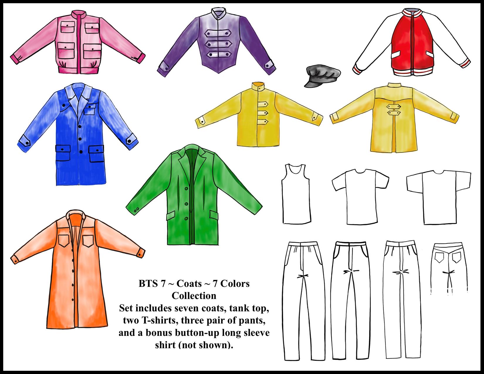 7 Coats ~ 7 Colors BJD Pattern Collection – missy's imaginings